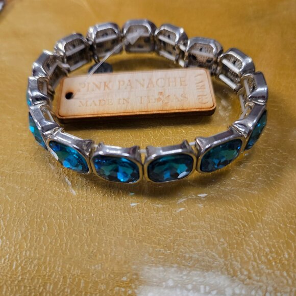 Pink Panache | Jewelry | Pink Panache Blue Jewel Toned Bracelet | Poshmark